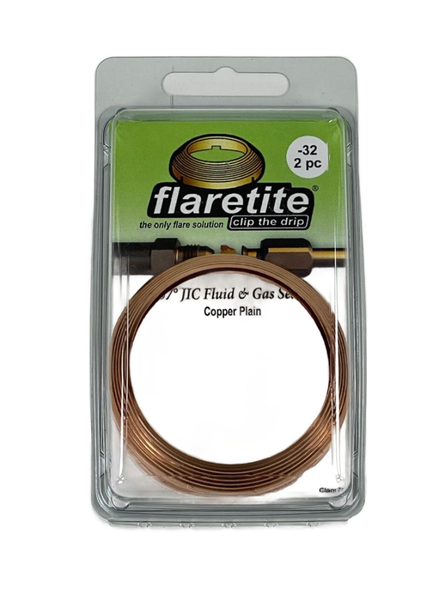 2" (-32), Clam Shell of 2 seals, 37° JIC Copper Plain (Without Loctite ...
