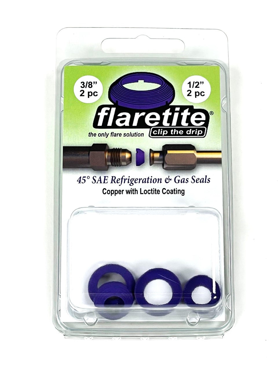 3/8" and 1/2" Combo Clam, 4 Seals, 45° SAE Copper Loctite® Coated ...